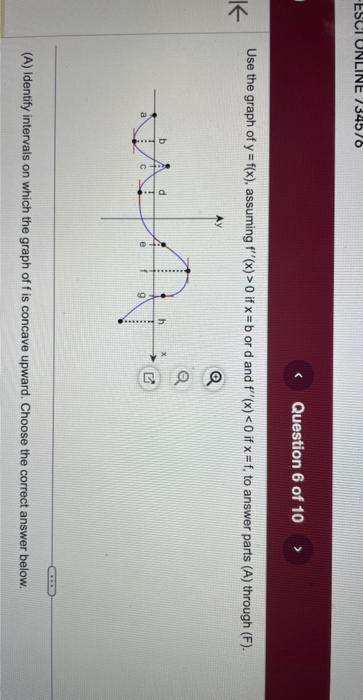Solved Use the graph of y=f(x), assuming f′′(x)>0 if x=b or | Chegg.com