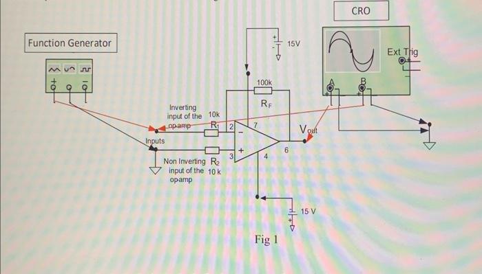 Solved Cro Function Generator Non Inverting R2 Input Of The