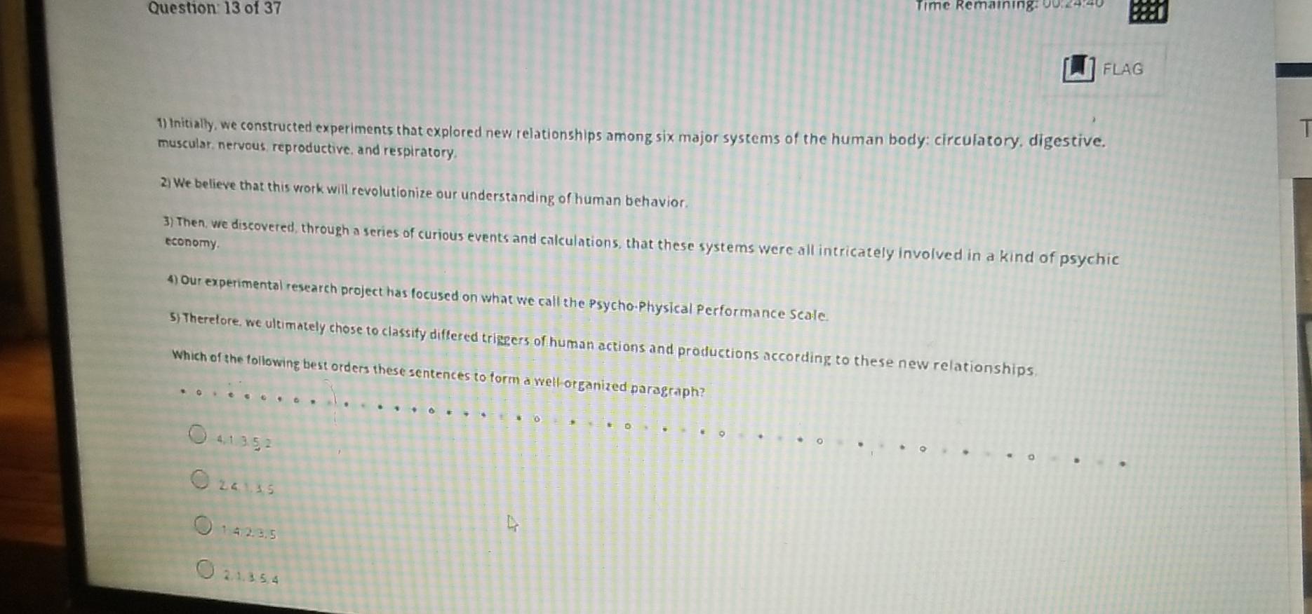 Solved Question: 13 ﻿of 37FLAGInitially, we constructed | Chegg.com