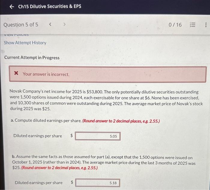 Solved Current Attempt in Progress Novak Company's net | Chegg.com