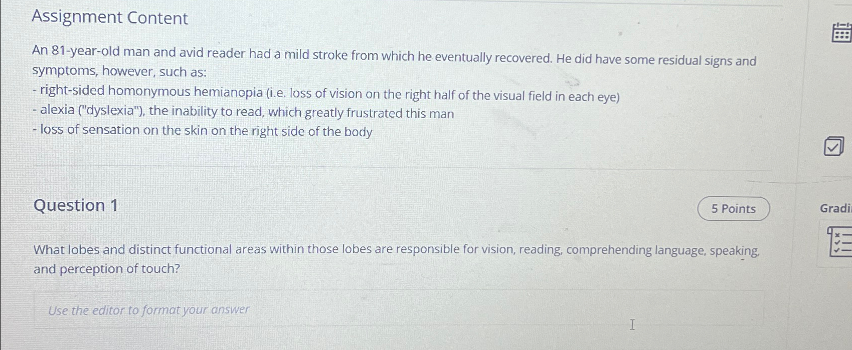 Solved Assignment ContentAn 81-year-old man and avid reader | Chegg.com