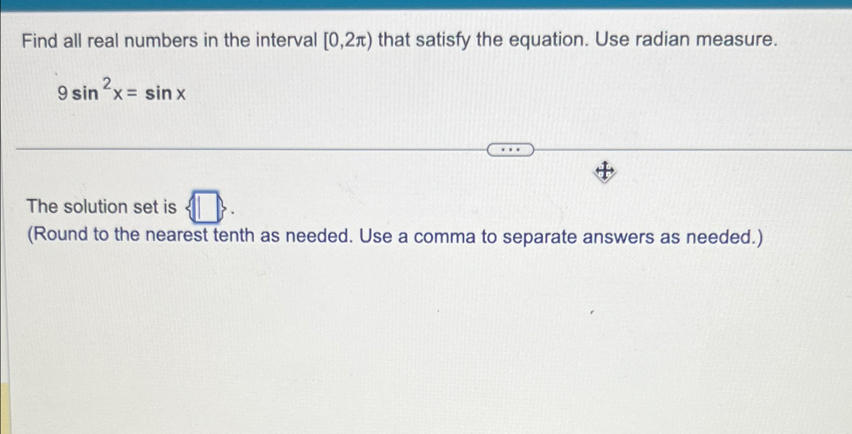 Solved Find all real numbers in the interval [0,2π) ﻿that | Chegg.com