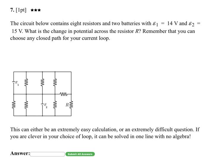 Solved 7. [1pt]⋆⋆⋆ The circuit below contains eight | Chegg.com