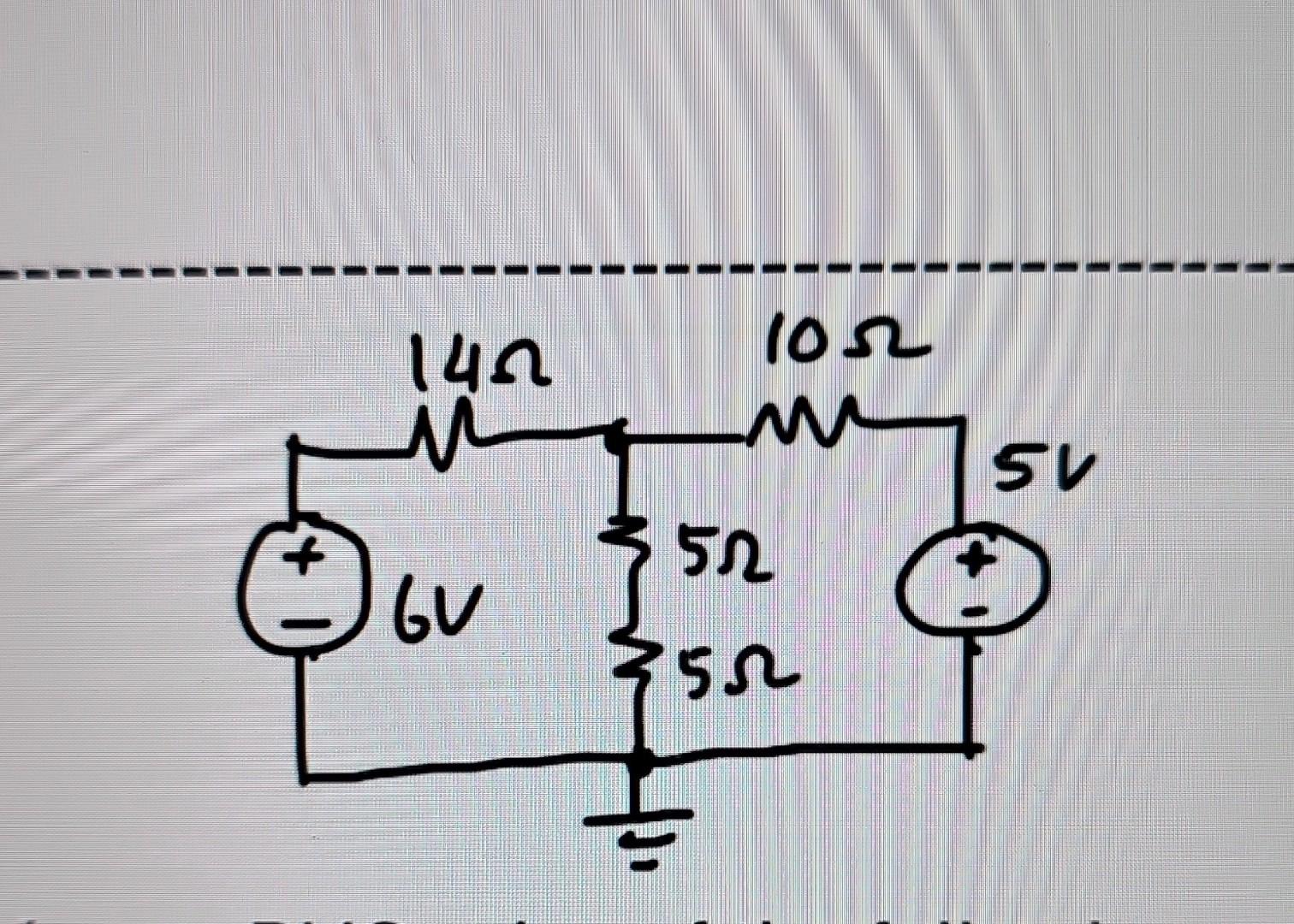 Solved determine current through 5 ohm register | Chegg.com