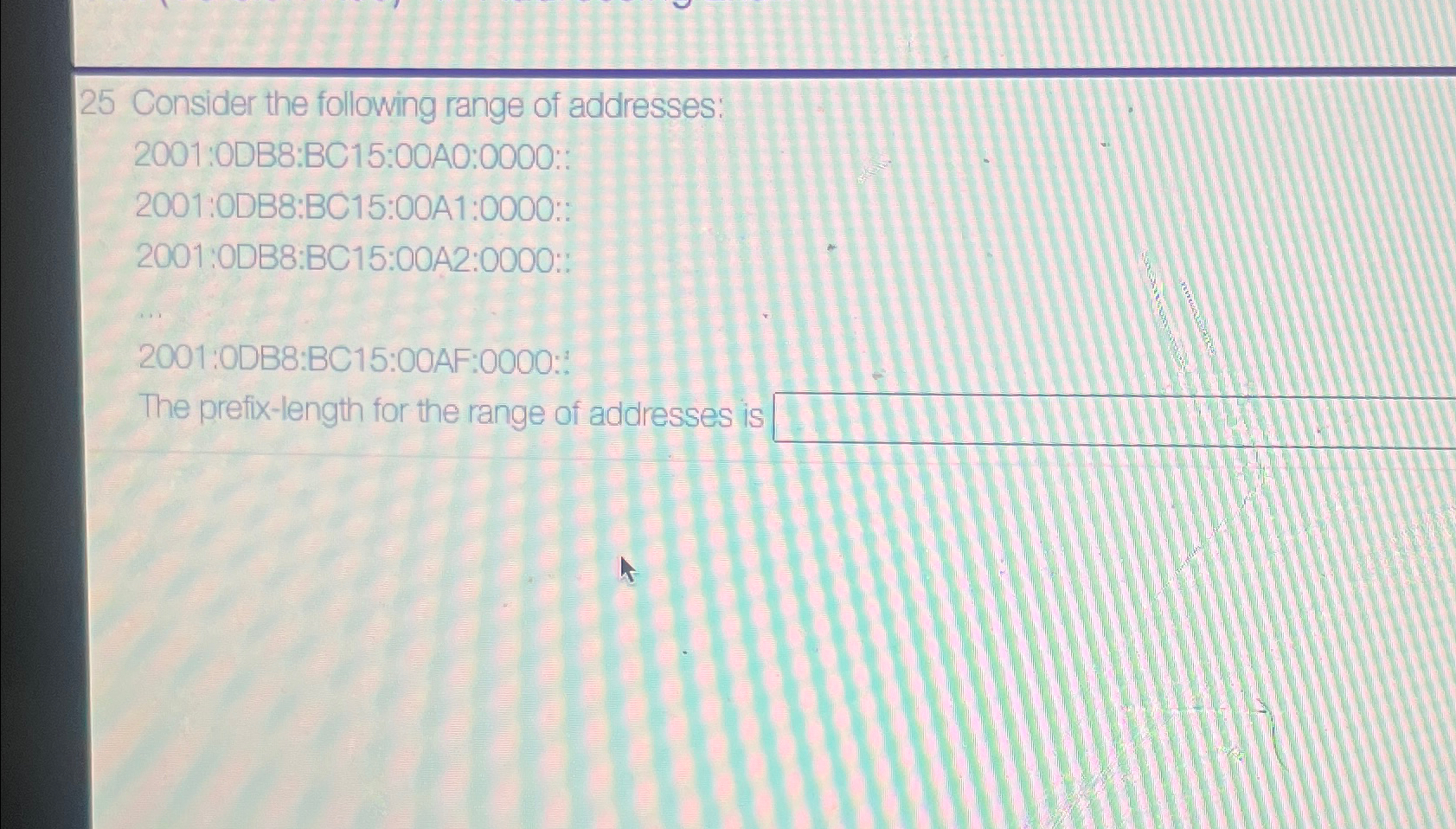 Solved 25 ﻿Consider the following range of | Chegg.com