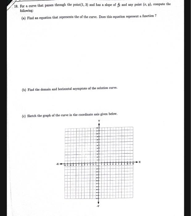 Solved 18. For a curve that passes through the point (1,3) | Chegg.com