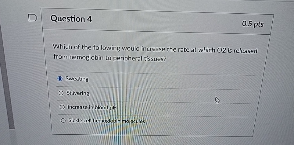 Solved Question 40.5ptsWhich of the following would increase | Chegg.com