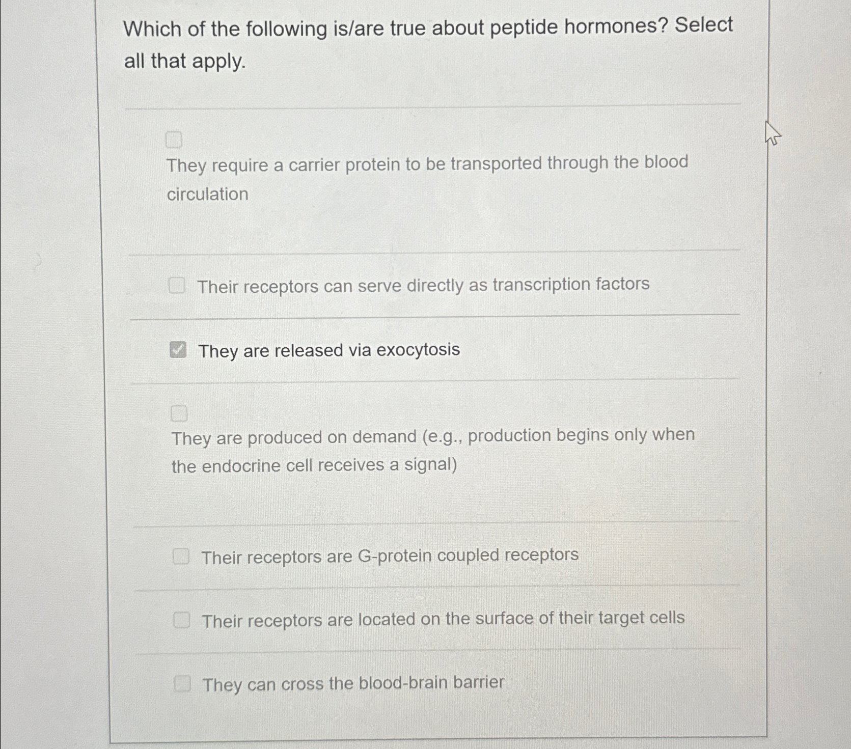 Solved Which of the following is/are true about peptide | Chegg.com