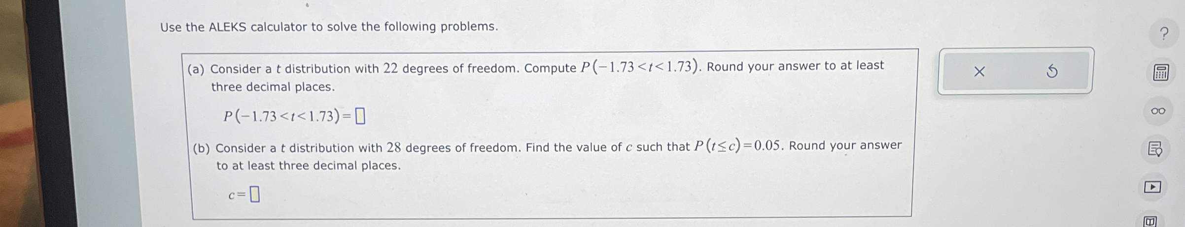Solved Use the ALEKS calculator to solve the following | Chegg.com