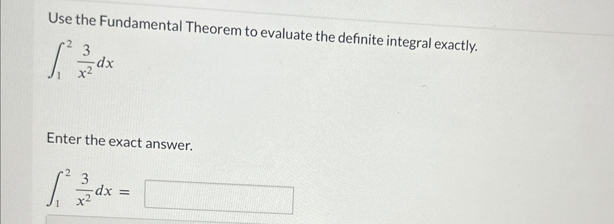 Solved Use the Fundamental Theorem to evaluate the definite | Chegg.com