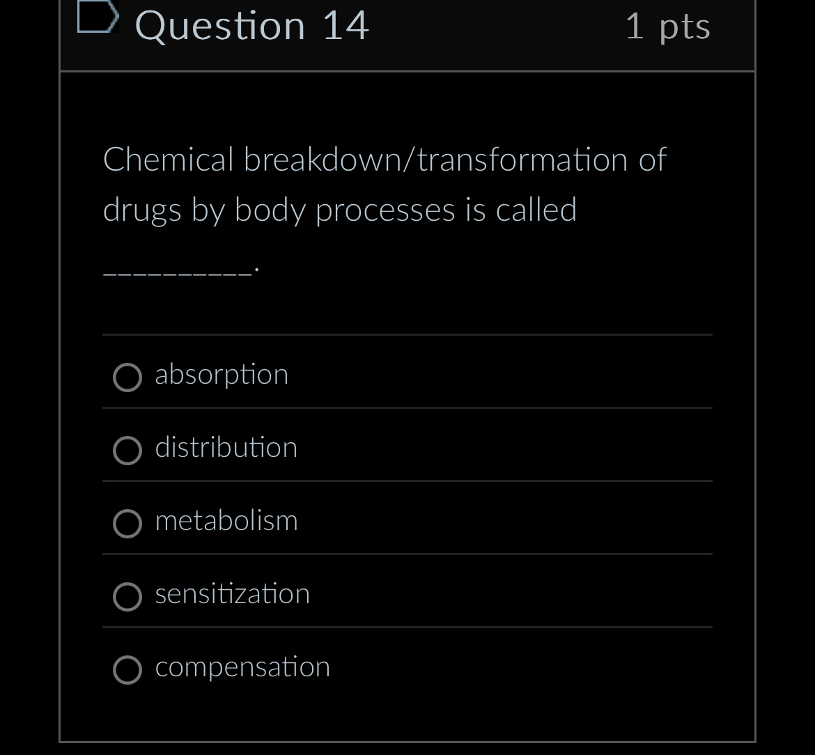 Solved Question 141 ﻿ptsChemical breakdown/transformation | Chegg.com