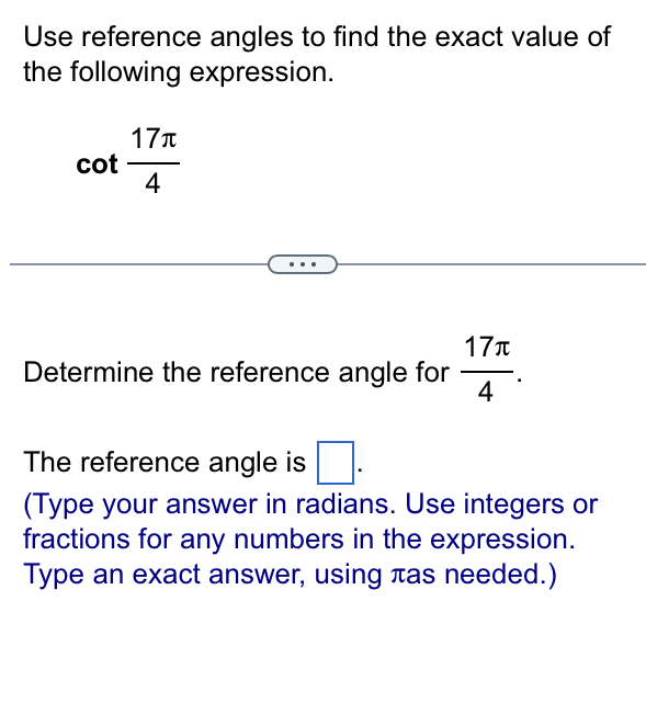 Solved Use reference angles to find the exact value of the | Chegg.com