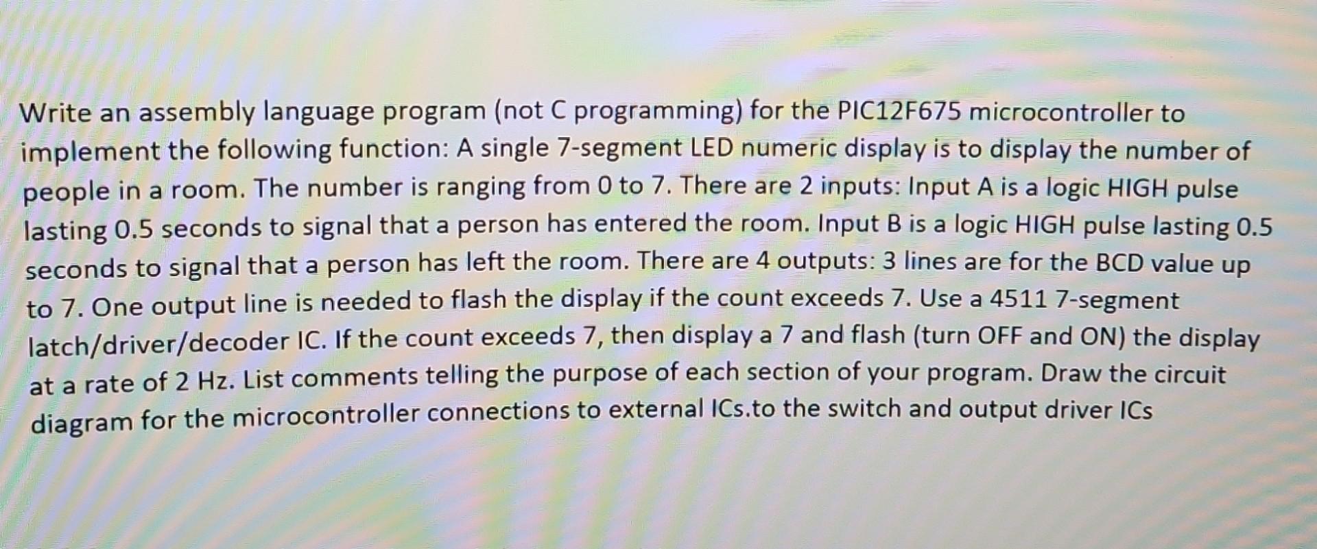 Solved Write an assembly language program (not C | Chegg.com