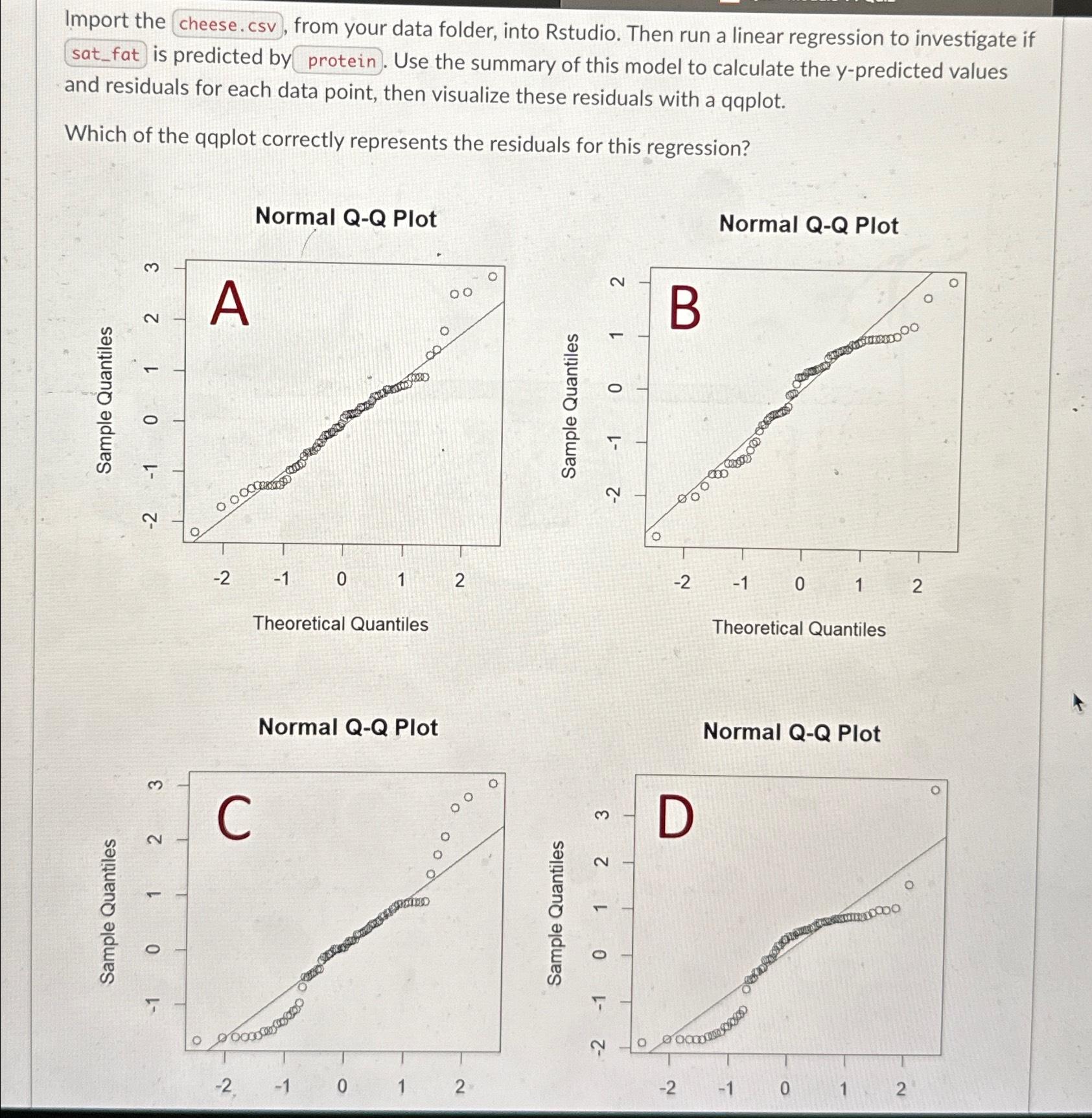 Solved Import the , ﻿from your data folder, into Rstudio. | Chegg.com