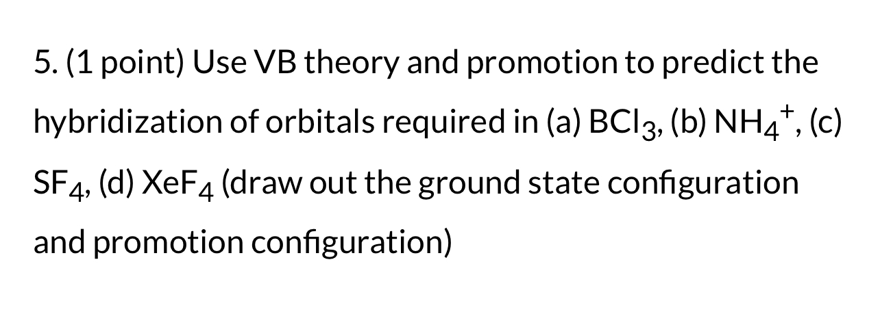 Solved (1 ﻿point) ﻿Use VB theory and promotion to predict | Chegg.com