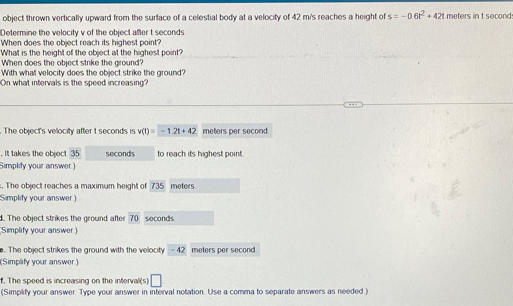 Solved object thrown vertically upward from the surface of a | Chegg.com