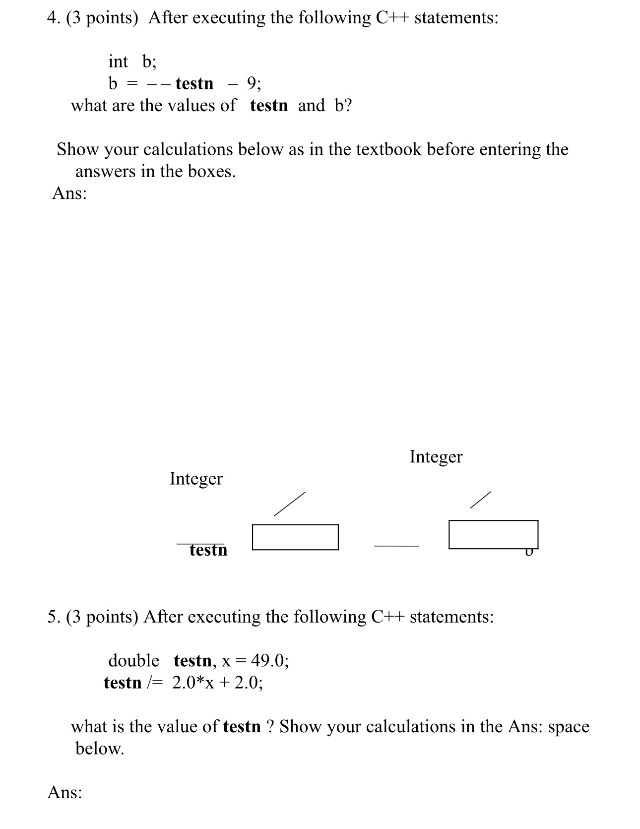Solved by an EXPERT (3 ﻿points) ﻿After executing the following C++ | Chegg.com