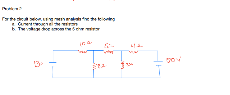 Solved For the circuit below, using mesh analysis find the | Chegg.com