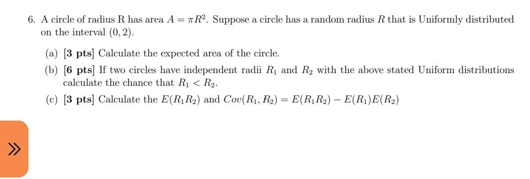 Solved 6. A circle of radius R has area A = #R2. Suppose a | Chegg.com