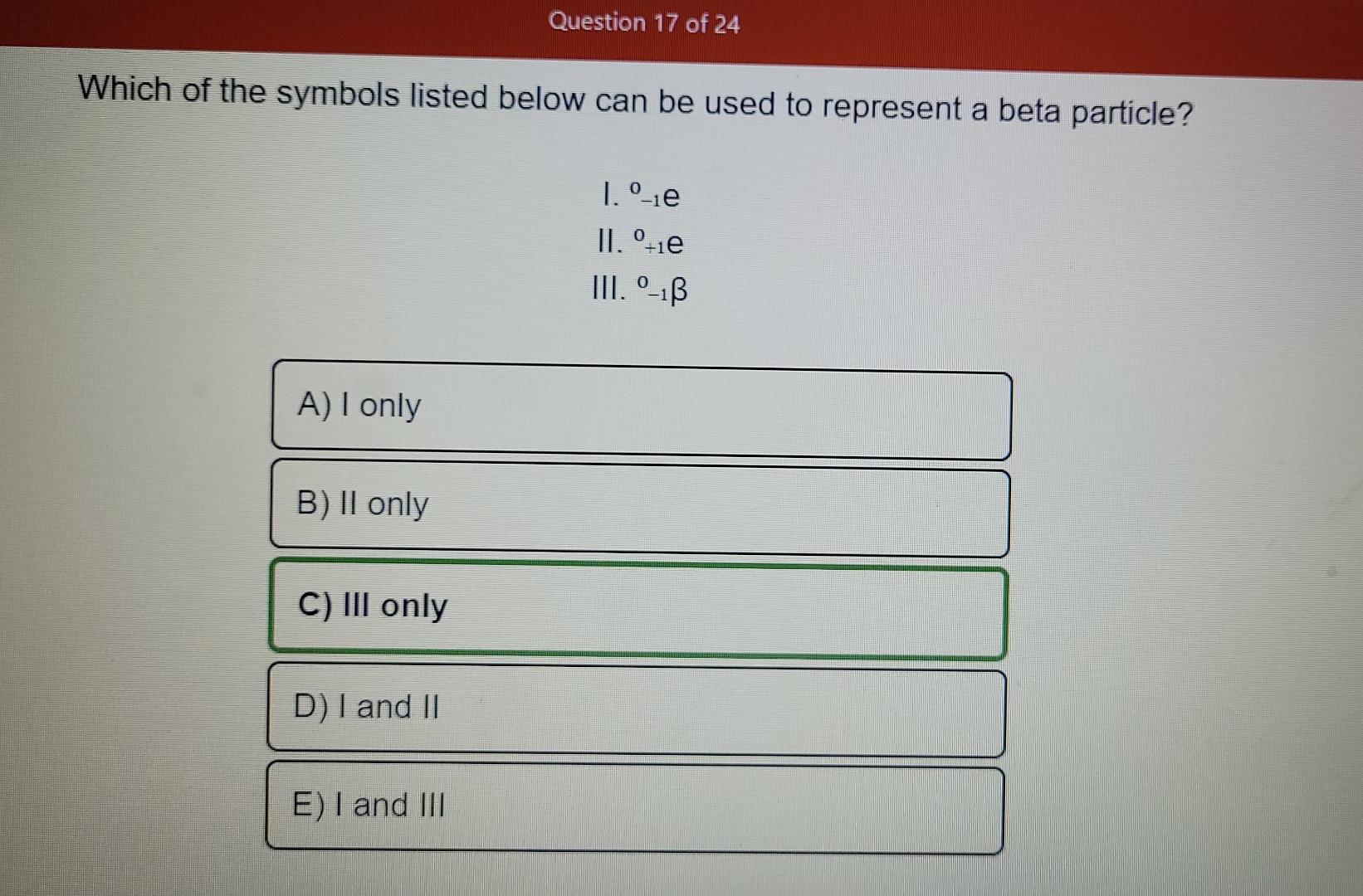 Solved Question 17 of 24 Which of the symbols listed below | Chegg.com