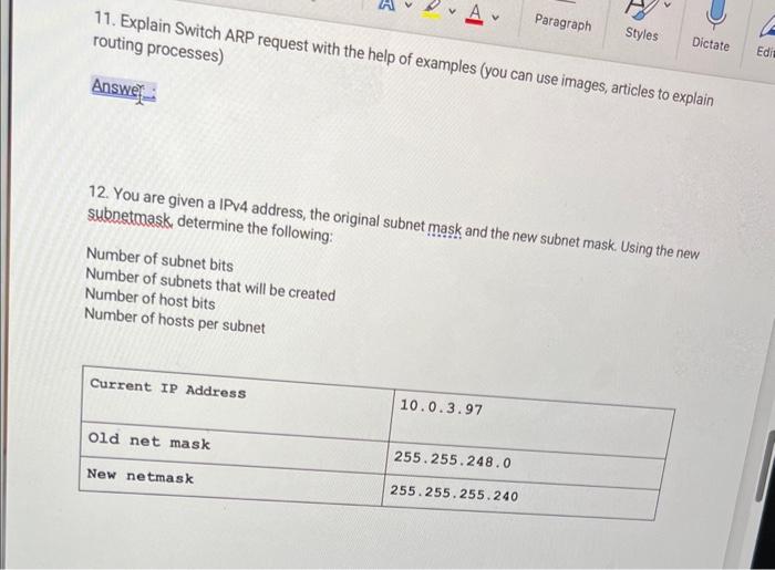 Solved 11. Explain Switch ARP request with the help of | Chegg.com