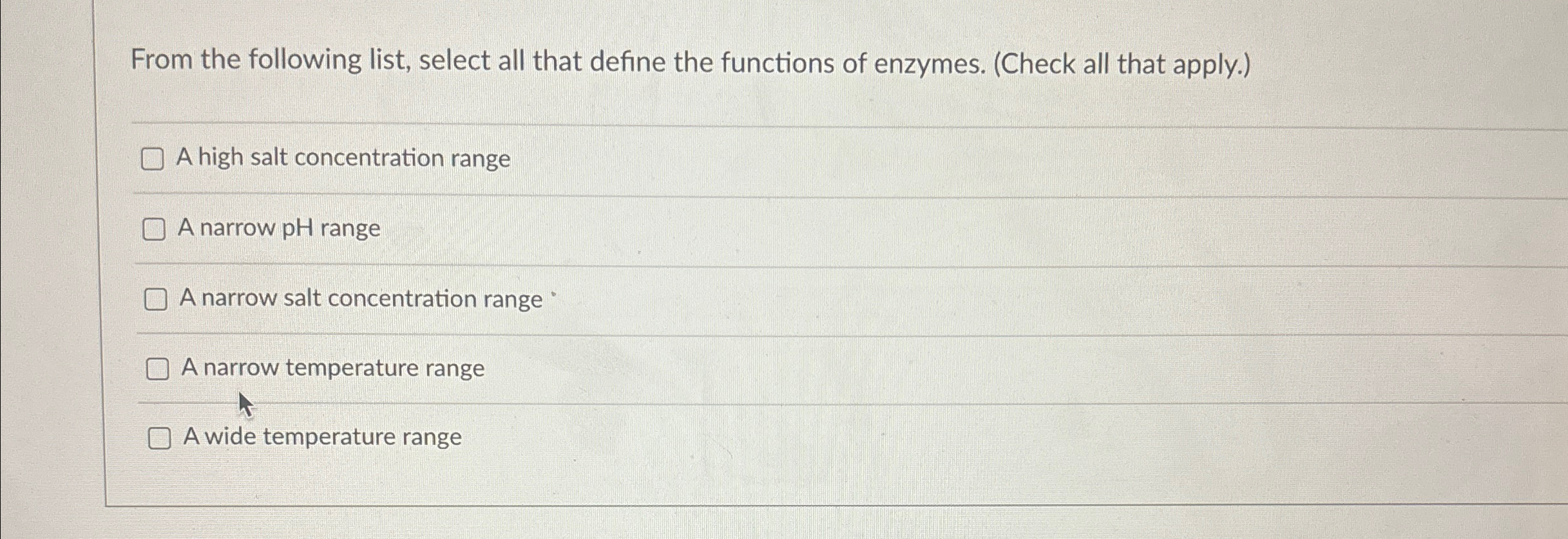 Solved From the following list, select all that define the | Chegg.com