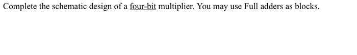 Solved Complete the schematic design of a four-bit | Chegg.com