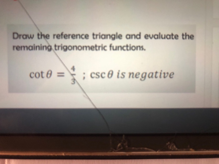 Solved Draw the reference triangle and evaluate the | Chegg.com