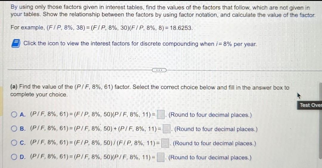 Solved By using only those factors given in interest tables, | Chegg.com