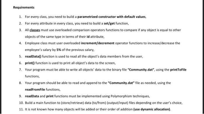 Solved Description: Apply what you have learned in OOP, | Chegg.com
