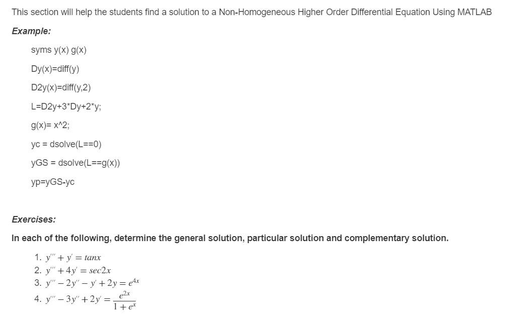 Solved This section will help the students find a solution | Chegg.com
