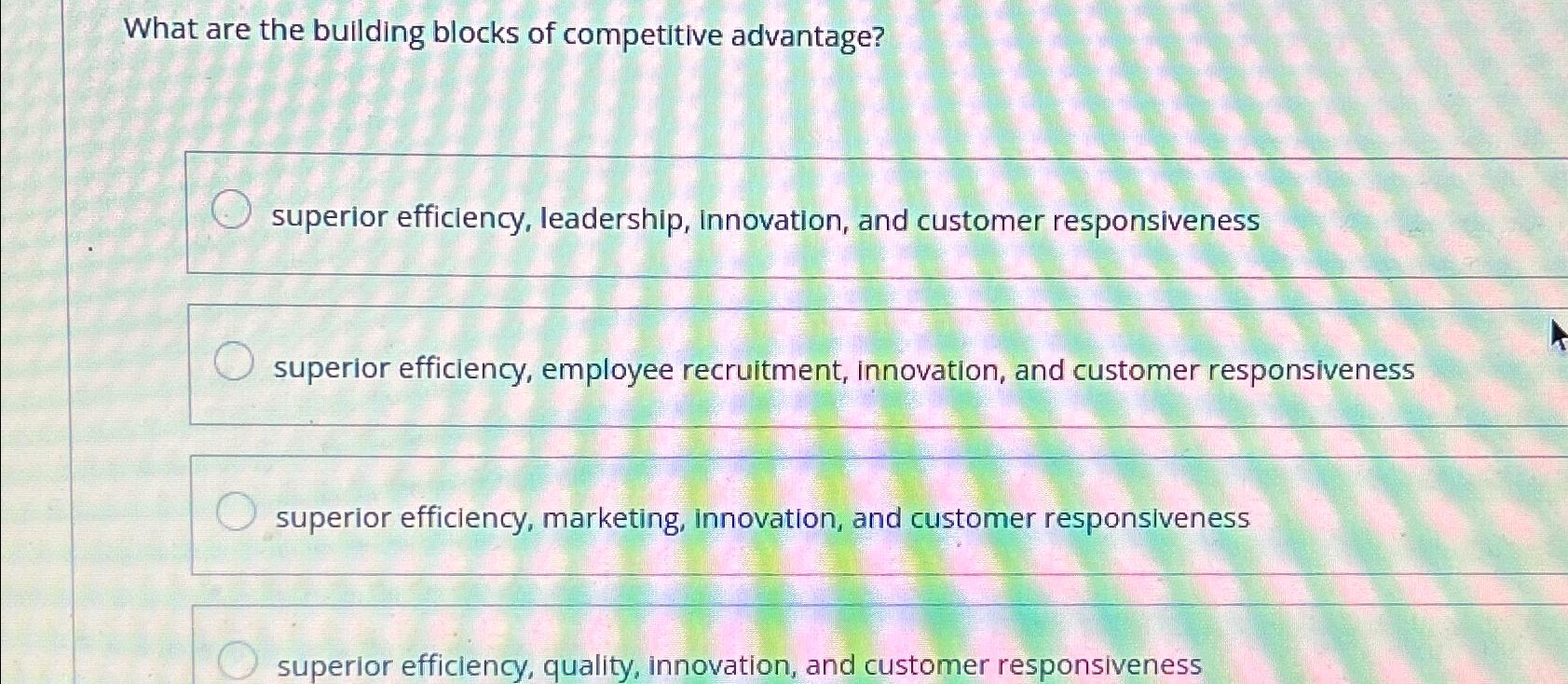 Solved What are the building blocks of competitive | Chegg.com