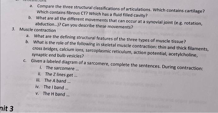 Solved a. Compare the three structural classifications of | Chegg.com