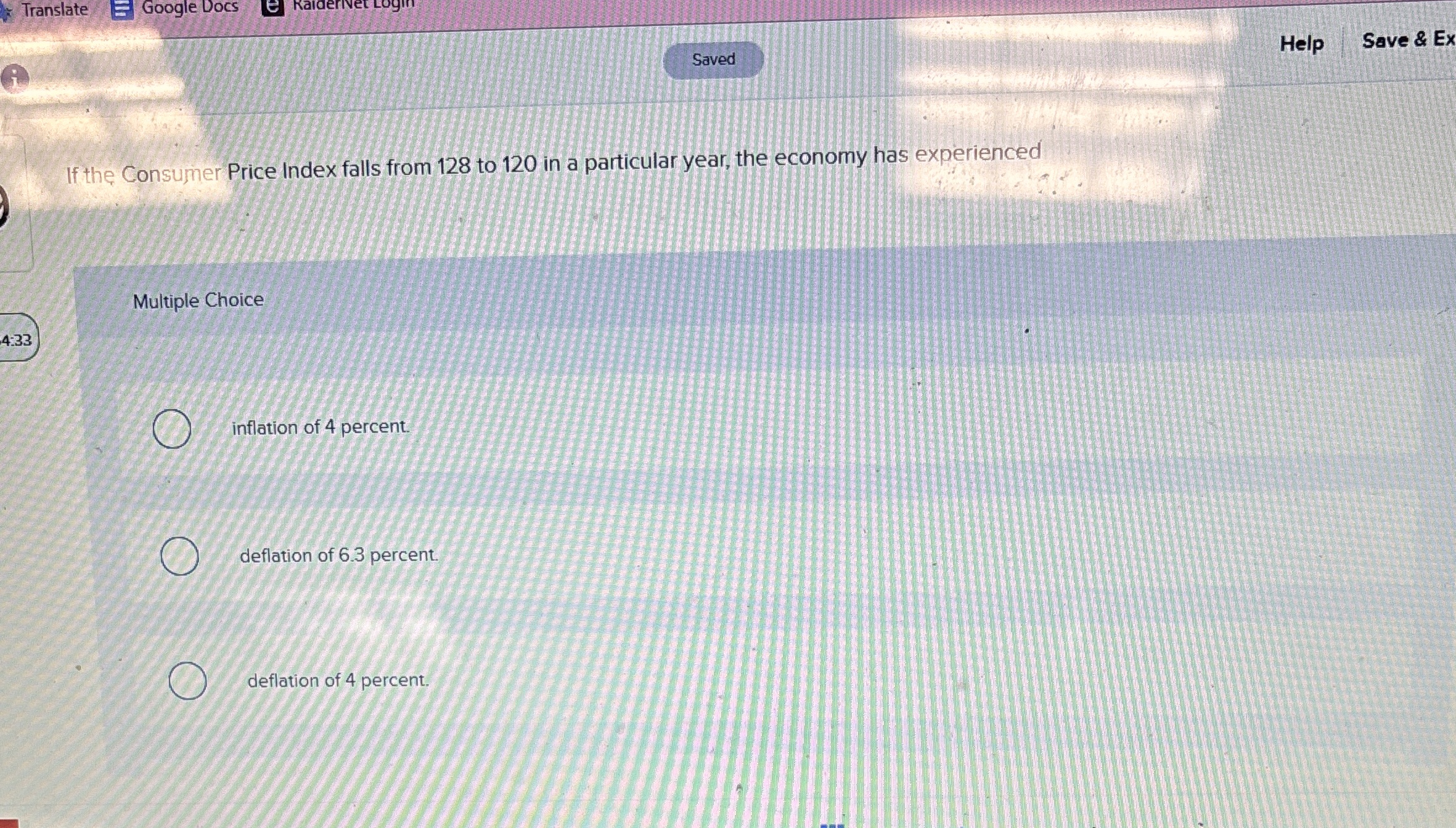 Solved TranslateGoogle DocsRaiderivet LoginHelpSave & ExIf | Chegg.com
