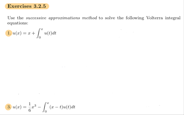 Solved Exercises 3.2.5Use the successive approximations | Chegg.com