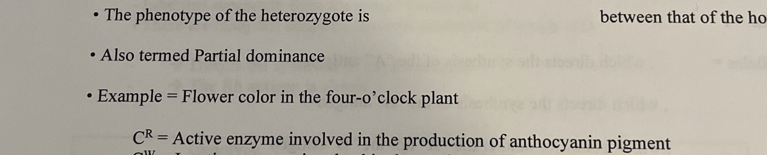 Solved The phenotype of the heterozygote isbetween that of | Chegg.com