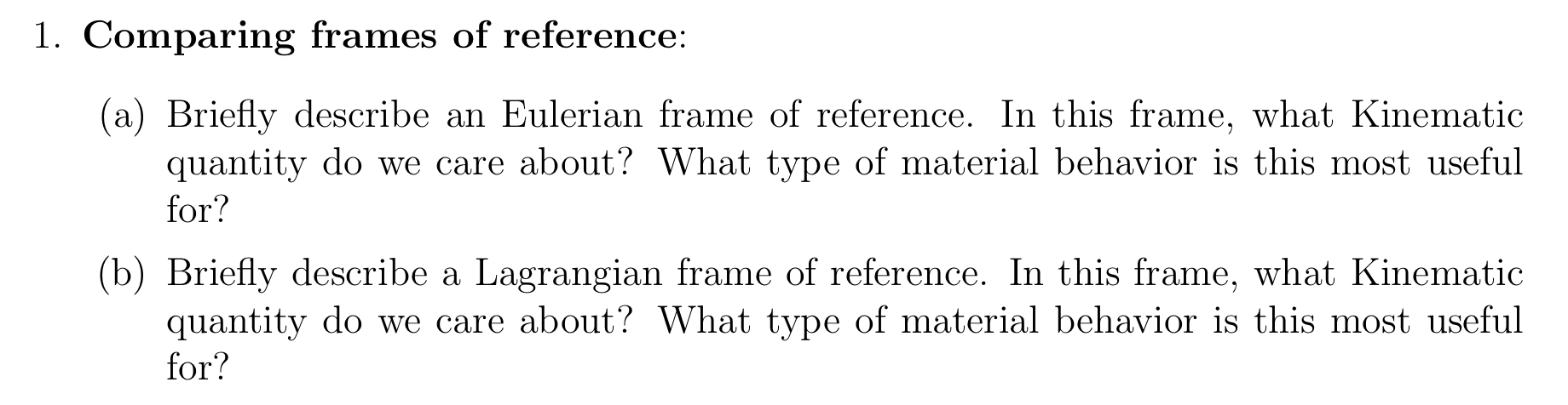 Solved Comparing frames of reference:(a) ﻿Briefly describe | Chegg.com