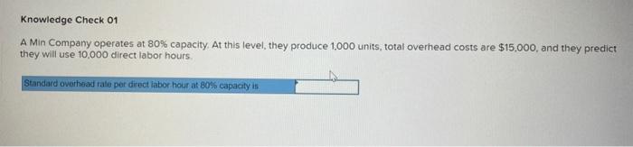 Solved A Min Company operates at 80% capacity. At this | Chegg.com