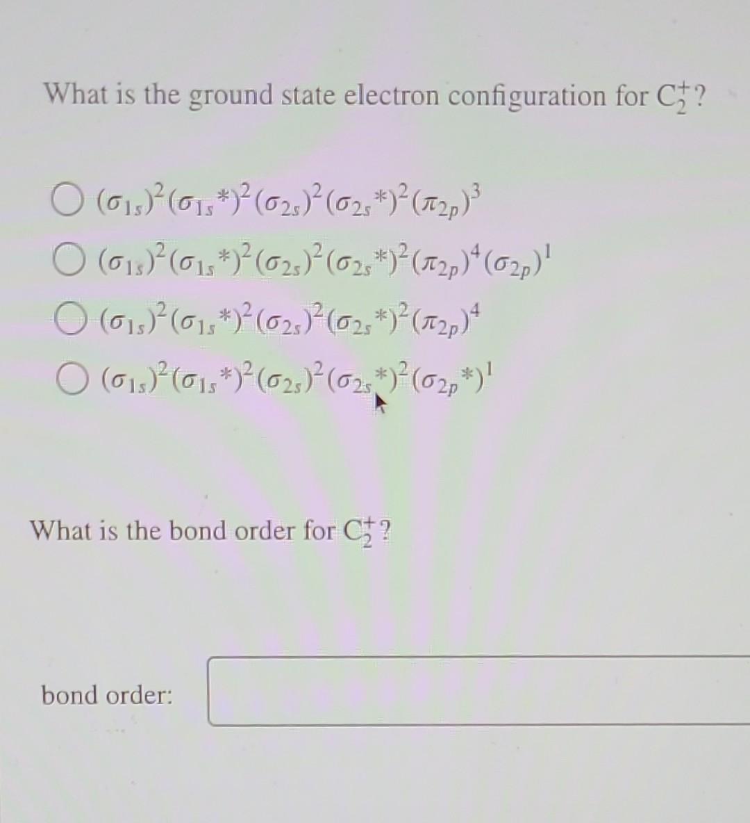 Solved What is the ground state electron configuration for | Chegg.com
