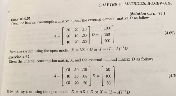 Solved Finitie Math Matrices problems. I provided the | Chegg.com
