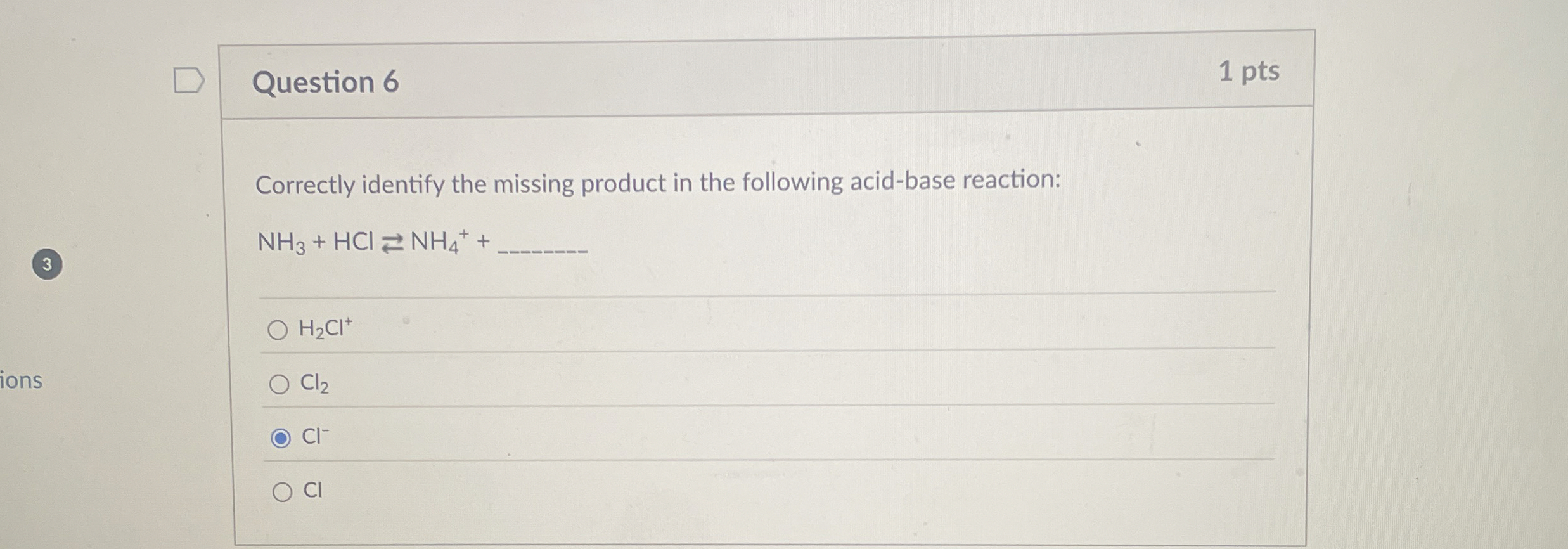 Solved Question 61 ﻿ptsCorrectly identify the missing | Chegg.com