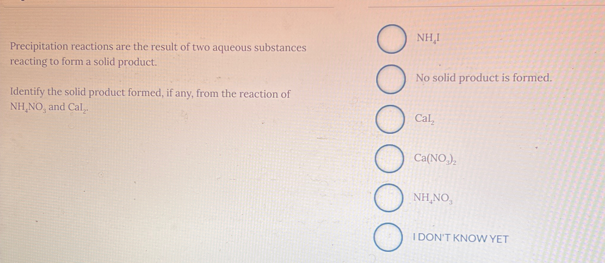 Solved Precipitation reactions are the result of two aqueous | Chegg.com