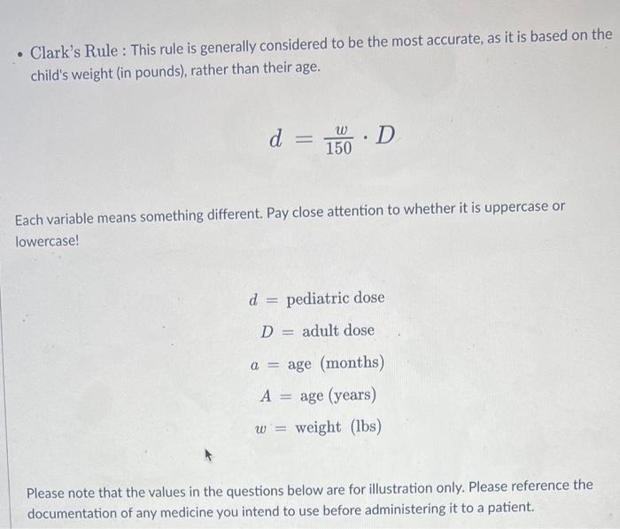 Solved Pediatric patients generally receive a smaller dose | Chegg.com