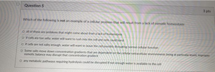 Solved Question 5 3 pts Which of the following is not an | Chegg.com