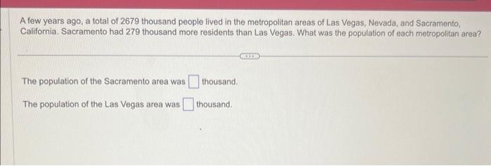 Solved A few years ago, a total of 2679 thousand people | Chegg.com