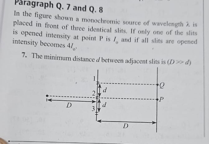 Solved Paragraph Q. 7 ﻿and Q. 8In the figure shown a | Chegg.com