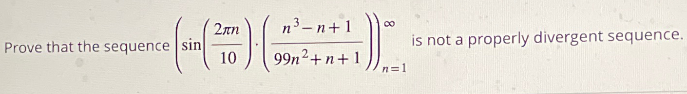 Solved Prove that the sequence | Chegg.com