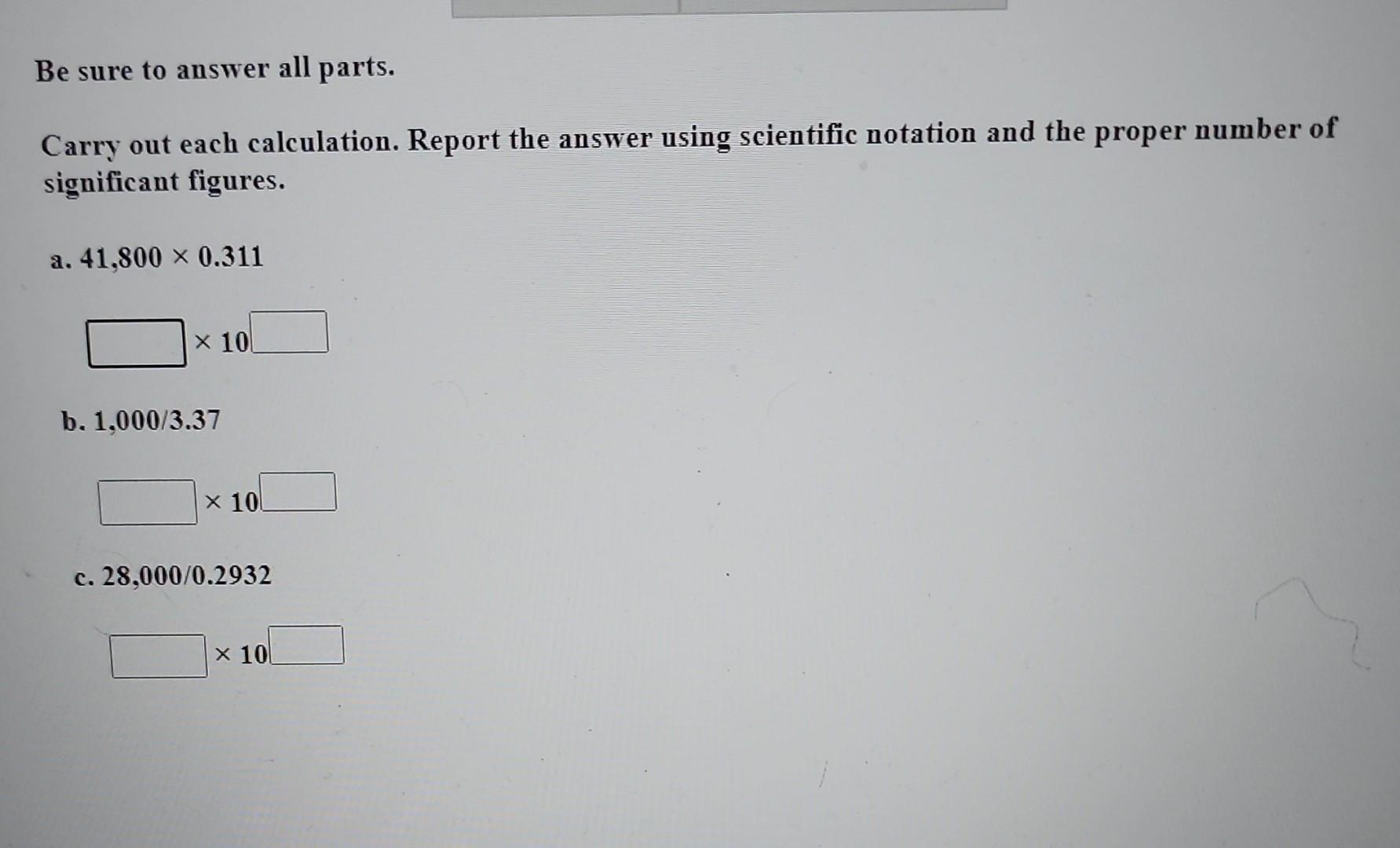 Solved Be sure to answer all parts. Carry out each | Chegg.com