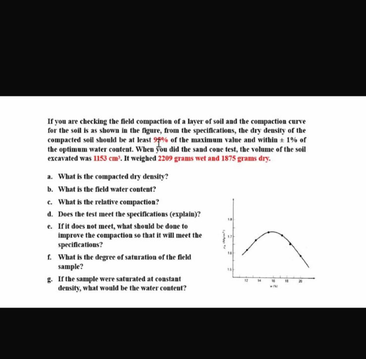 Solved If you are checking the field compaction of a layer | Chegg.com