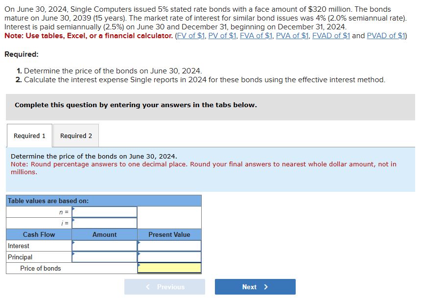 Solved On June 30, 2024, ﻿Single Computers issued \( 5 \% \) | Chegg.com